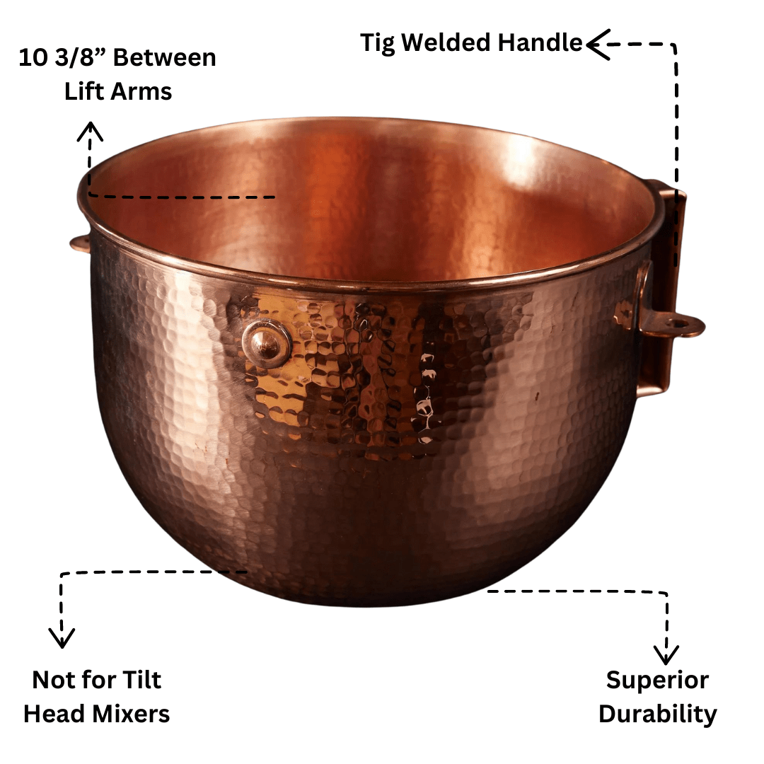 Copper Mixing Bowl for KitchenAid Lift Stand Mixers (Handmade!) – Chef ...