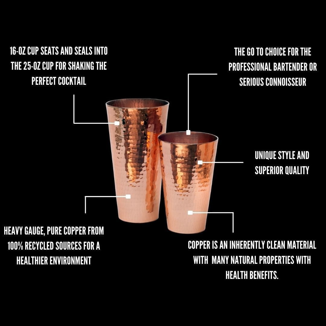Copper Boston Shaker Set (Handmade) – Chef's Mandala Gourmet Store